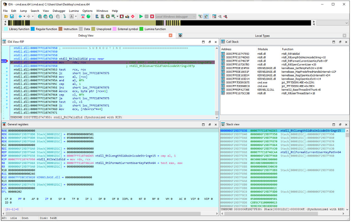 IDA Debugger: New Register Subview and More Accurate Call Stacks
